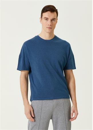 American Vintage Erkek Mavi Bisiklet Yaka Basic T-shirt S/M EU American Vintage Erkek Mavi Bisiklet Yaka Basic T-shirt S/M EU