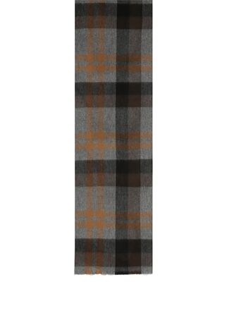 Begg&Co Erkek Gri Bej Ekose Desenli Yün Atkı EU Begg&Co Erkek Gri Bej Ekose Desenli Yün Atkı EU