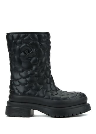 Valentino Garavani Kadın Rose Edition Siyah Deri Bot 35 EU