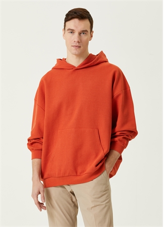American Vintage Erkek Turuncu Kapüşonlu Sweatshirt S/M EU American Vintage Erkek Turuncu Kapüşonlu Sweatshirt S/M EU