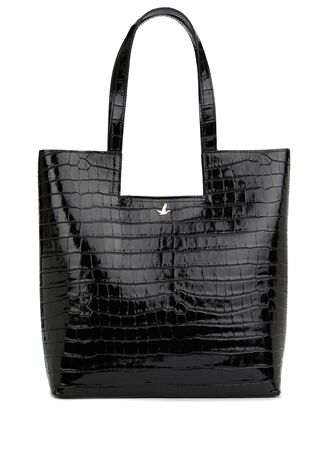 Beymen Club Kadın Siyah Krokodil Dokulu Alışveriş Çantası EU