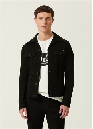 Dolce&Gabbana Erkek Siyah Jean Ceket 54 IT