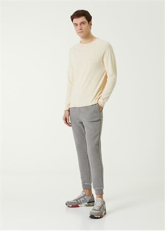 American Vintage Erkek Gri Dar Paça Eşofman Altı L EU