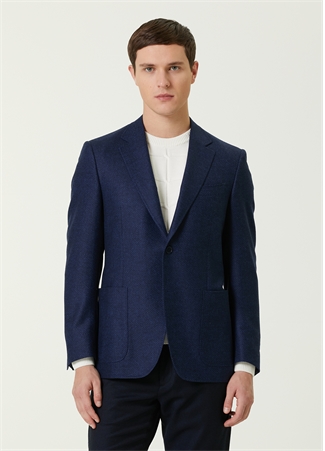 Canali Erkek Lacivert Yün Ceket Mavi 50 IT Canali Erkek Lacivert Yün Ceket Mavi 50 IT