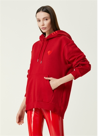 Adidas X Ivy Park Kadın X 3 Stripes Kırmızı Kapüşonlu Sweatshirt L Eu Adidas X Ivy Park Kadın X 3 Stripes Kırmızı Kapüşonlu Sweatshirt L Eu