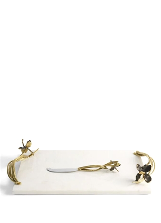 Michael Aram Black Iris Bıçaklı Peynir Tabağı Çok Renkli