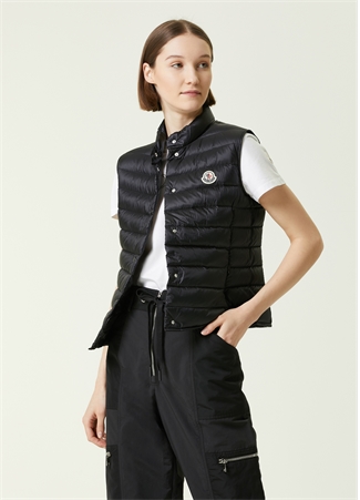 Moncler Kadın Liane Siyah Dik Yaka Puff Yelek US Moncler Kadın Liane Siyah Dik Yaka Puff Yelek US