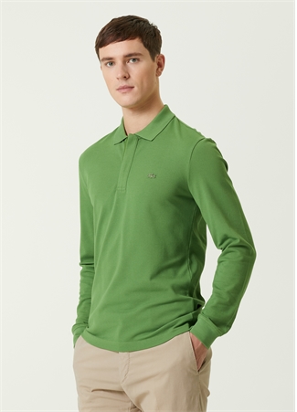 Lacoste Erkek Slim Fit Yeşil Logo Detaylı Sweatshirt Haki S EU Lacoste Erkek Slim Fit Yeşil Logo Detaylı Sweatshirt Haki S EU