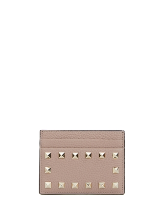 Valentino Garavani Kadın Rockstud Altın Rengi Deri Kartlık Pembe EU Valentino Garavani Kadın Rockstud Altın Rengi Deri Kartlık Pembe EU