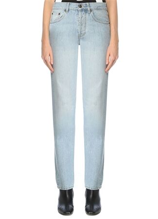 Maison Margiela Kadın Mavi Normal Bel Jean Pantolon 38 IT