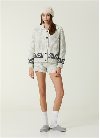 Alanui Kadın Ekru Çizgi Dokulu Yün Şort Bej S EU Alanui Kadın Ekru Çizgi Dokulu Yün Şort Bej S EU