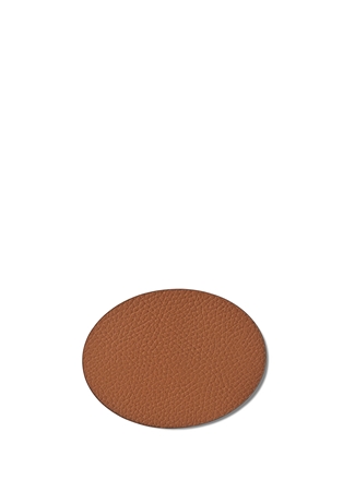 Esma Dereboy Taba Oval Deri Bardak Altlığı Turuncu Esma Dereboy Taba Oval Deri Bardak Altlığı Turuncu