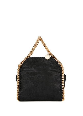 Stella McCartney Kadın Falabella Tiny Siyah Gold Omuz Çantası EU Stella McCartney Kadın Falabella Tiny Siyah Gold Omuz Çantası EU