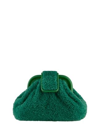 Maven Kadın Eva Mini Yeşil Shearling Çanta EU Maven Kadın Eva Mini Yeşil Shearling Çanta EU