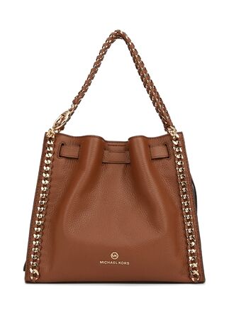 Michael Kors Kadın Taba Zincir Askılı Deri Omuz Çantası Turuncu EU