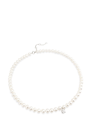 Lulu Jewelery Kadın Birdie Pearl Gümüş Rengi Kolye Gri EU