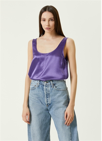 Maksu Kadın Skala Mor U Yaka Askılı Bluz Mavi L EU Maksu Kadın Skala Mor U Yaka Askılı Bluz Mavi L EU