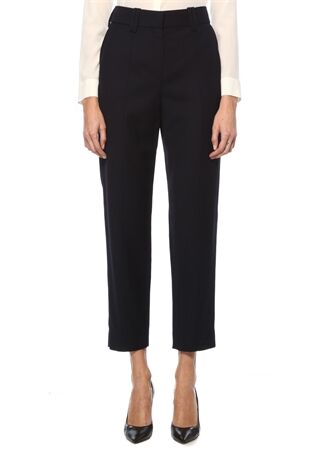 Balmain Kadın Lacivert Yüksek Bel Dar Paça Pantolon 38 FR