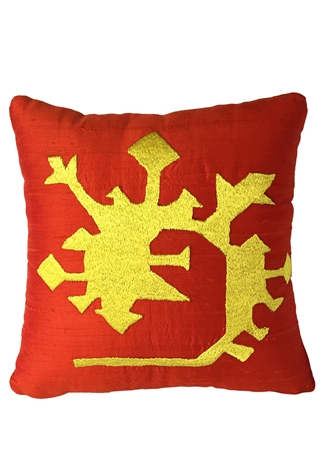 Atölye11 Anadolu Motifi 25x25 cm İpek Dekoratif Yastık Çok Renkli Atölye11 Anadolu Motifi 25x25 cm İpek Dekoratif Yastık Çok Renkli