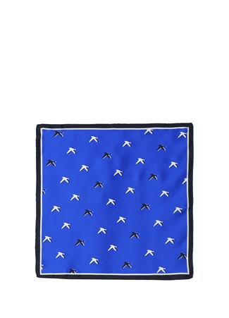 Beymen Club Kadın Saks Kuş Desenli 50x50 cm İpek Eşarp Mavi EU Beymen Club Kadın Saks Kuş Desenli 50x50 cm İpek Eşarp Mavi EU