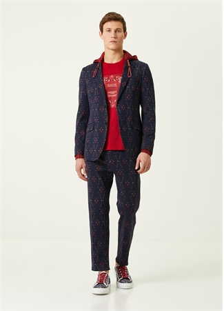 Etro Erkek Lacivert Etnik Desenli Şerit Detaylı Pantolon Mavi 48 IT Etro Erkek Lacivert Etnik Desenli Şerit Detaylı Pantolon Mavi 48 IT