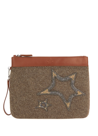 Beymen Club Kadın Kahverengi Patch Detaylı Keçe El Portföyü EU Beymen Club Kadın Kahverengi Patch Detaylı Keçe El Portföyü EU