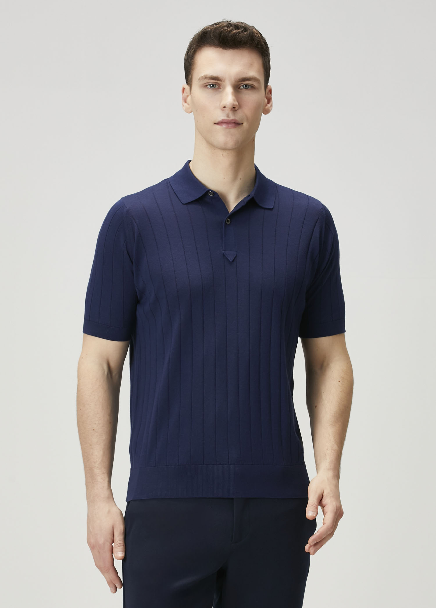 John Smedley Koyu Mavi Erkek Leeshaw Koyu Mavi Polo Yaka Triko 1702537 | Beymen