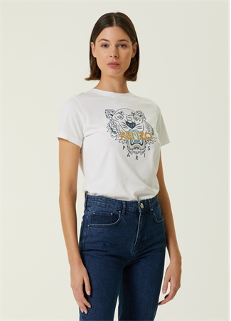 Kenzo Kadın Beyaz Logo Baskılı Basic T-shirt XS EU Kenzo Kadın Beyaz Logo Baskılı Basic T-shirt XS EU