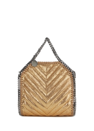 Stella Mccartney Kadın Falabella Tiny Gold Omuz Çantası Altın Rengi Eu Stella Mccartney Kadın Falabella Tiny Gold Omuz Çantası Altın Rengi Eu