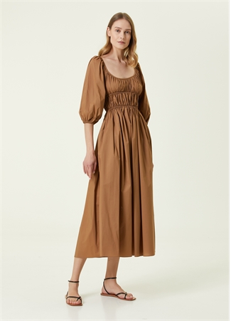 Matteau Swim Kadın U Yaka Büzgülü Midi Elbise Turuncu Us Matteau Swim Kadın U Yaka Büzgülü Midi Elbise Turuncu Us