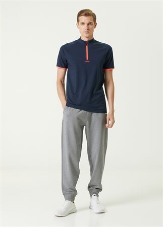 Boss Erkek Gri Beli Kordonlu Jogger Eşofman Altı L EU