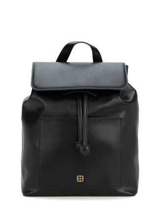 Beymen Hediye Kadın Siyah Logolu Sırt Çantası EU