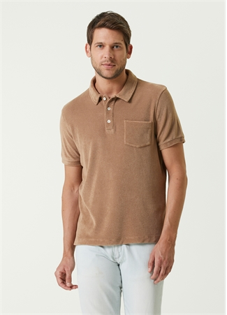 Closed Erkek Bej Polo Yaka Dokulu T-shirt S EU Closed Erkek Bej Polo Yaka Dokulu T-shirt S EU