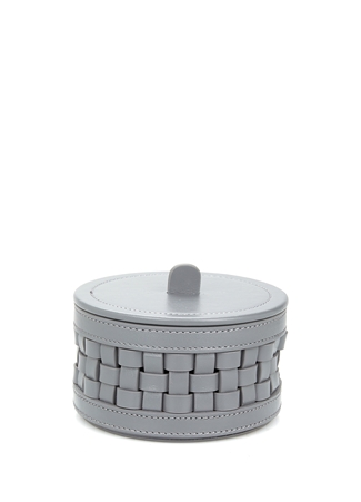 Beymen Home Gri Örgü Dokulu Deri Dekoratif Kutu Beymen Home Gri Örgü Dokulu Deri Dekoratif Kutu