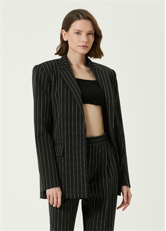 Ila Kadın Marina Oversize Siyah Çizgili Ceket 34 EU Ila Kadın Marina Oversize Siyah Çizgili Ceket 34 EU