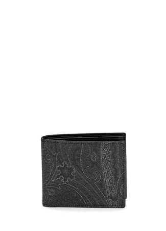 Etro Erkek Siyah Etnik Desenli Cüzdan EU