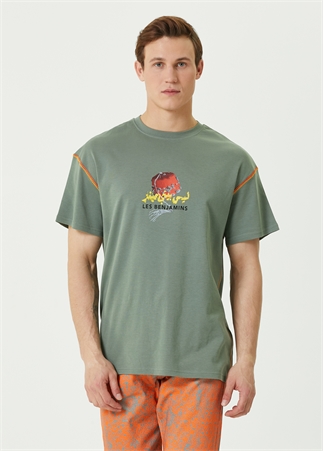 Les Benjamins Erkek Haki Logo Detaylı Oversized T-shirt Yeşil L Eu Les Benjamins Erkek Haki Logo Detaylı Oversized T-shirt Yeşil L Eu