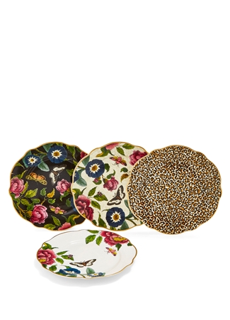 Spode Colorblocked Desenli 4lü Pasta Tabağı Seti Çok Renkli Spode Colorblocked Desenli 4lü Pasta Tabağı Seti Çok Renkli
