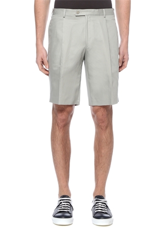 Pal Zileri Erkek Gri Normal Bel Pilili Bermuda 50 IT Pal Zileri Erkek Gri Normal Bel Pilili Bermuda 50 IT