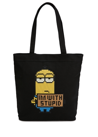 8-Bit by Mhrs Erkek Siyah Minion Detaylı Kadın Çanta EU 8-Bit by Mhrs Erkek Siyah Minion Detaylı Kadın Çanta EU