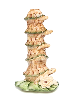 Les Ottomans Turtles Tower Seramik Mumluk Çok Renkli Les Ottomans Turtles Tower Seramik Mumluk Çok Renkli