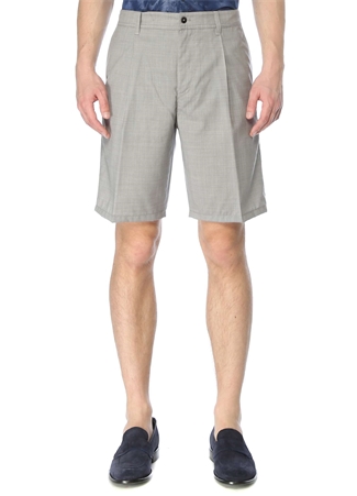 Pal Zileri Erkek Gri Normal Bel Yün Bermuda 50 IT