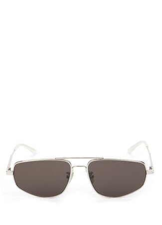 Bottega Veneta Kadın Silver Güneş Gözlüğü Gri Eu