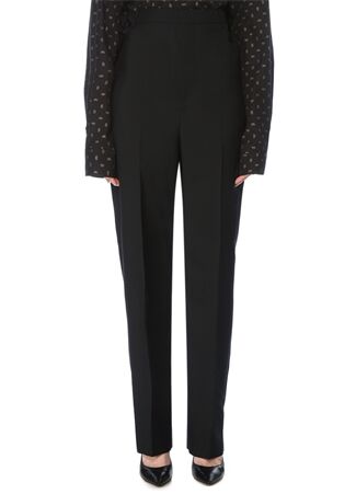 Balenciaga Kadın Siyah Yüksek Bel Boru Paça Yün Pantolon 38 FR