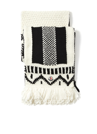 Moncler Kadın Siyah Beyaz Çift Taraflı Yün Atkı Eu Moncler Kadın Siyah Beyaz Çift Taraflı Yün Atkı Eu
