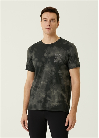 Academia Erkek Siyah Baskılı Batik Desenli T-shirt S EU