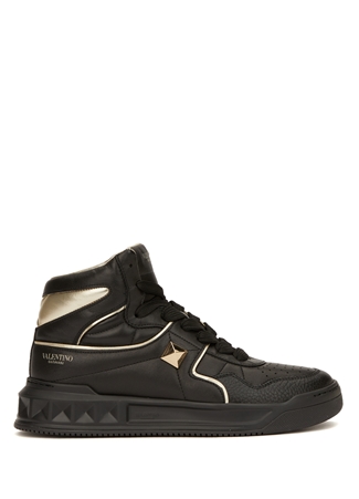 Valentino Garavani Kadın One Stud Siyah Deri Sneaker 36 EU Valentino Garavani Kadın One Stud Siyah Deri Sneaker 36 EU