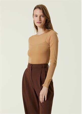 Vince Kadın Bej Bisiklet Yaka Bluz XS EU Vince Kadın Bej Bisiklet Yaka Bluz XS EU