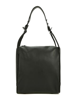 Bonastre Kadın Aro Siyah Deri Omuz Çantası EU