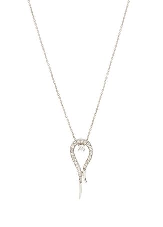 Collection Kadın Pırlanta Detaylı Altın Rengi Kolye EU